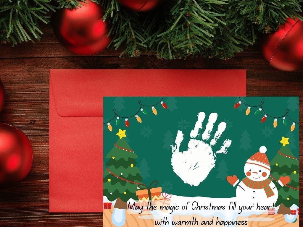 Snowman Printable Handprint Footprint Art | Cute Christmas Activity ...