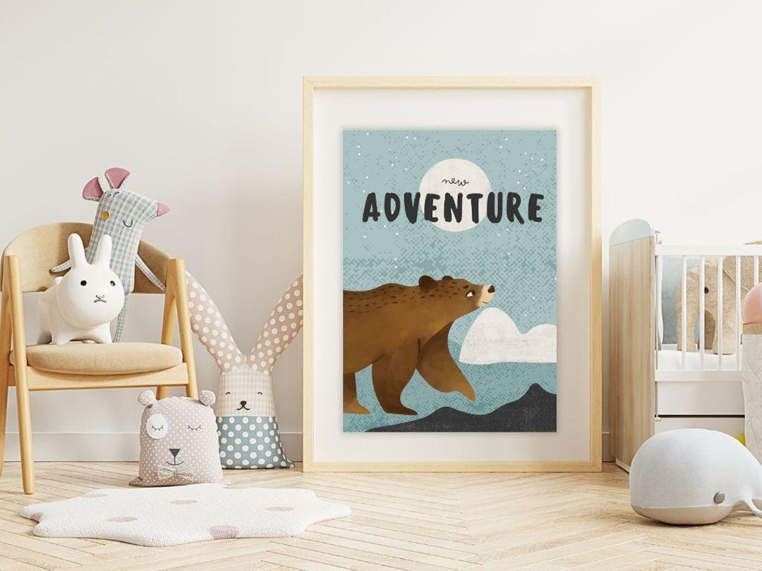 Bear Poster Child Room Wall Art Instant Download Nursery Daycare ...