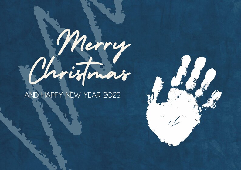 Printable Handprint Footprint Art | Cute Christmas Activity | Baby ...