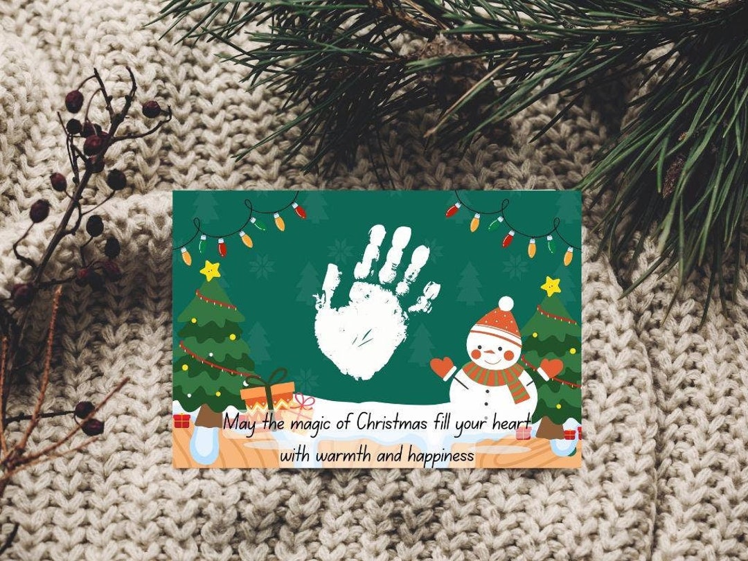 Snowman Printable Handprint Footprint Art | Cute Christmas Activity ...