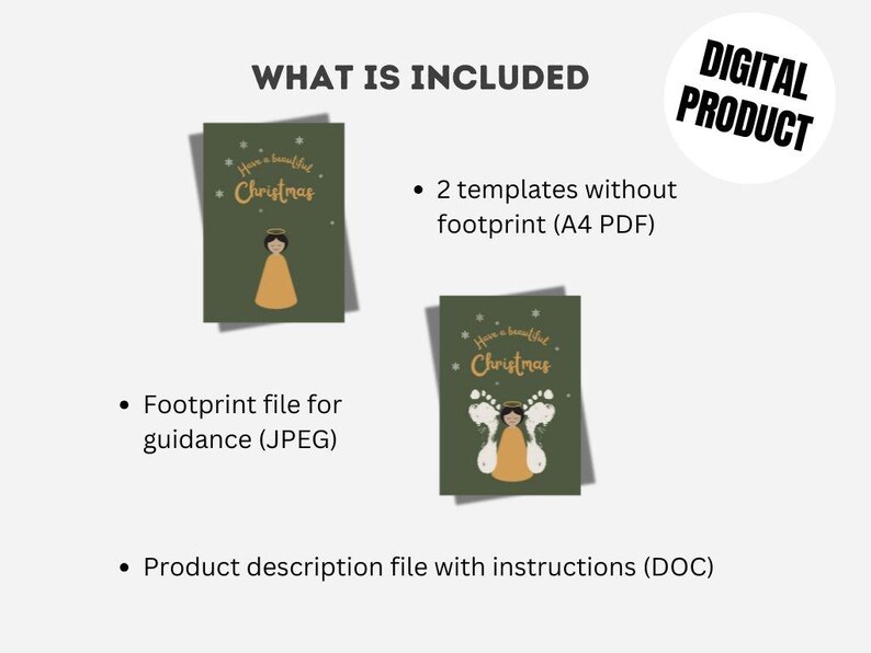Angel Printable Footprint Art | Cute Christmas Activity | Child ...
