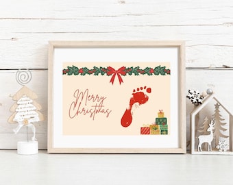 Snowman Printable Handprint Footprint Art | Cute Christmas Activity ...