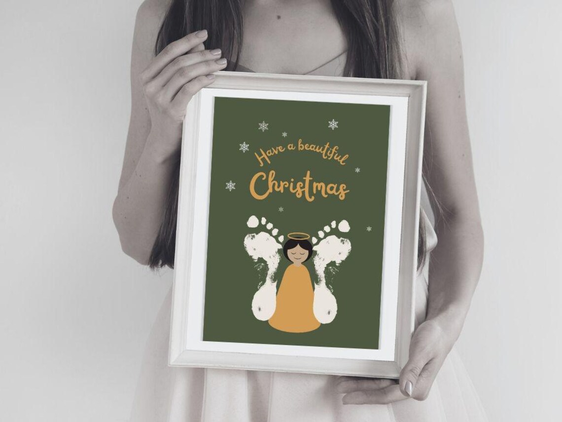 Angel Printable Footprint Art | Cute Christmas Activity | Child ...
