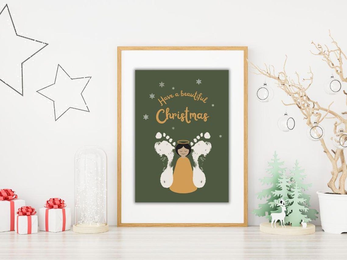 Angel Printable Footprint Art | Cute Christmas Activity | Child ...