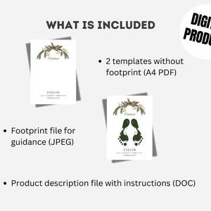 Personalized Printable Footprint Art | Cute Christmas Activity | Baby ...