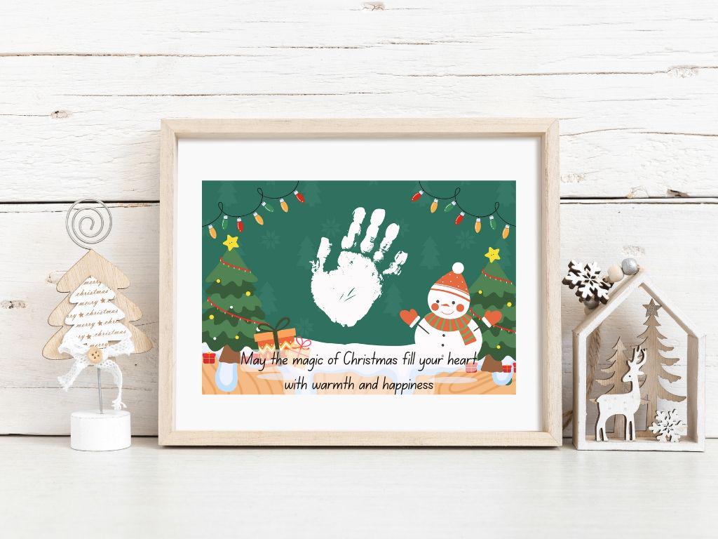 Snowman Printable Handprint Footprint Art | Cute Christmas Activity ...
