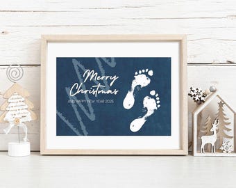Snowman Printable Handprint Footprint Art | Cute Christmas Activity ...