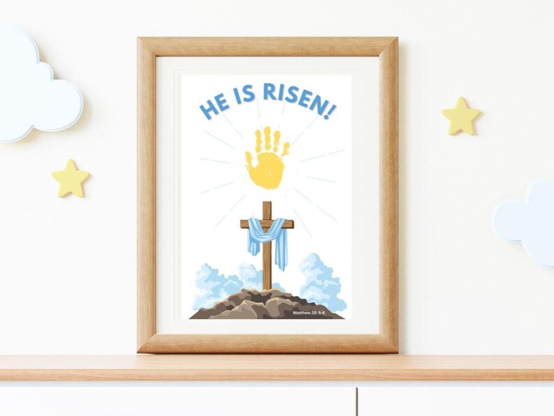 Easter Christian Craft Toddlers Activity Memory Handprint Gift ...