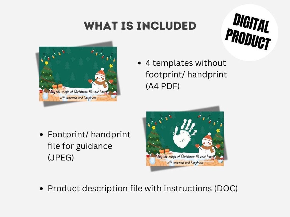 Snowman Printable Handprint Footprint Art | Cute Christmas Activity ...