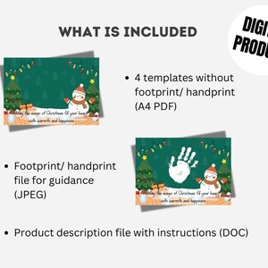 Snowman Printable Handprint Footprint Art | Cute Christmas Activity ...