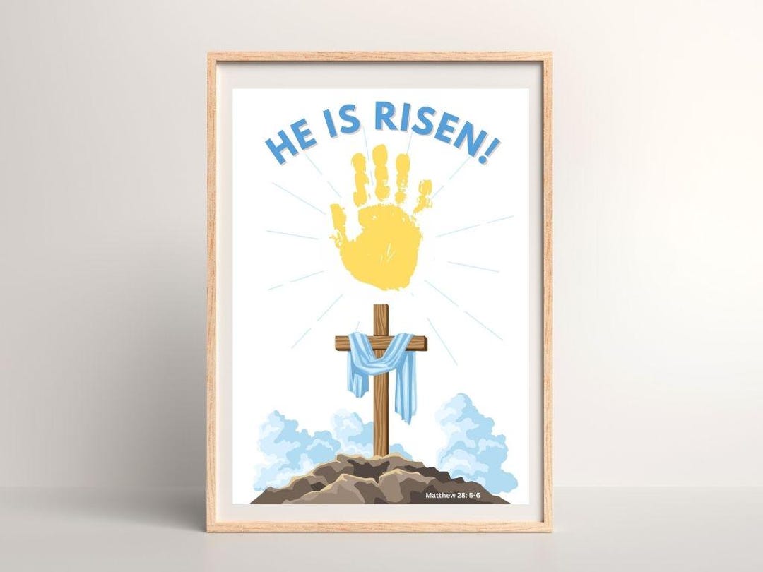 Easter Christian Craft Toddlers Activity Memory Handprint Gift ...