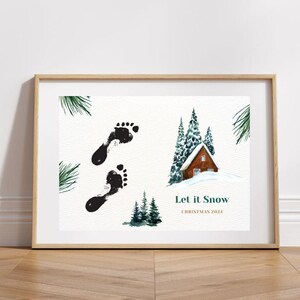 Printable Footprint Art | Cute Christmas Activity | Baby Toddler ...