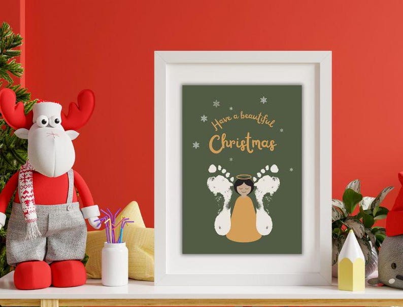 Angel Printable Footprint Art | Cute Christmas Activity | Child ...