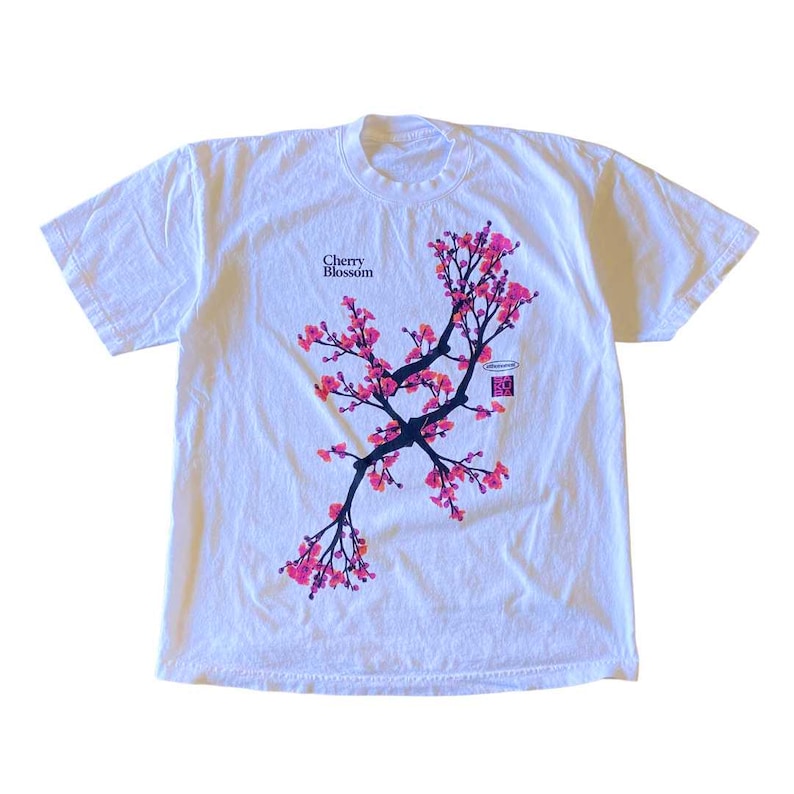 Cherry Blossom Graphic Tee, Funny Quirky Unisex T-shirt, Minimalist ...