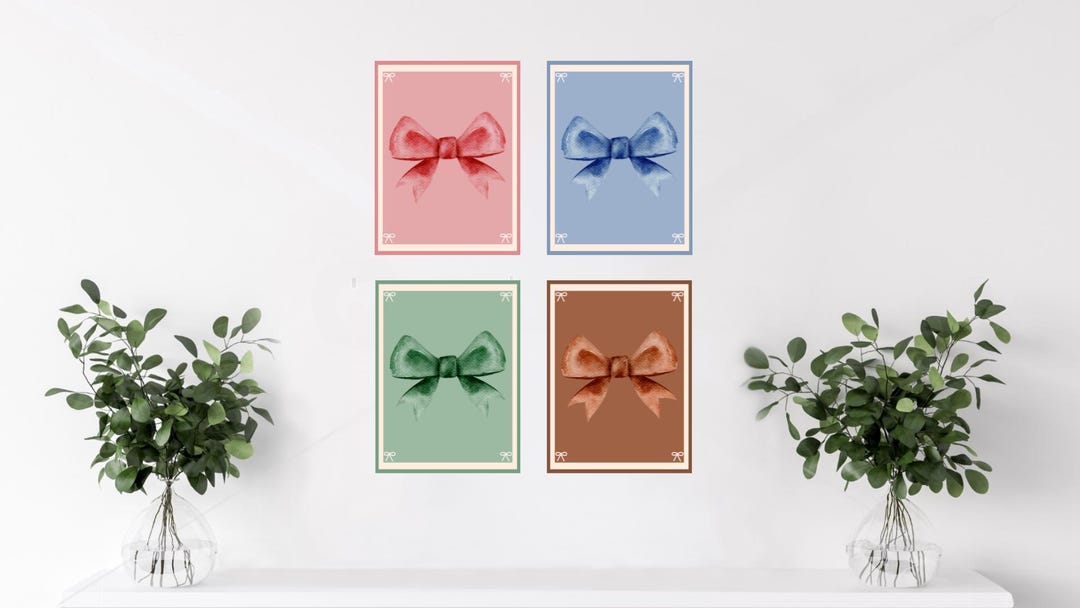4 Bows Poster Set - Etsy