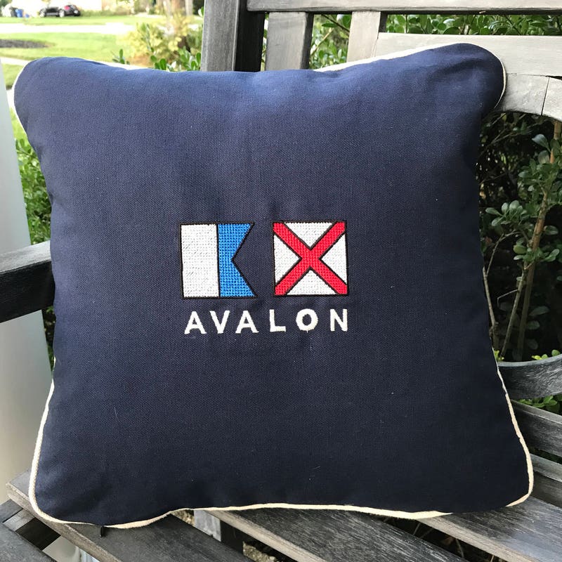 Nautical Flag Pillow - Etsy