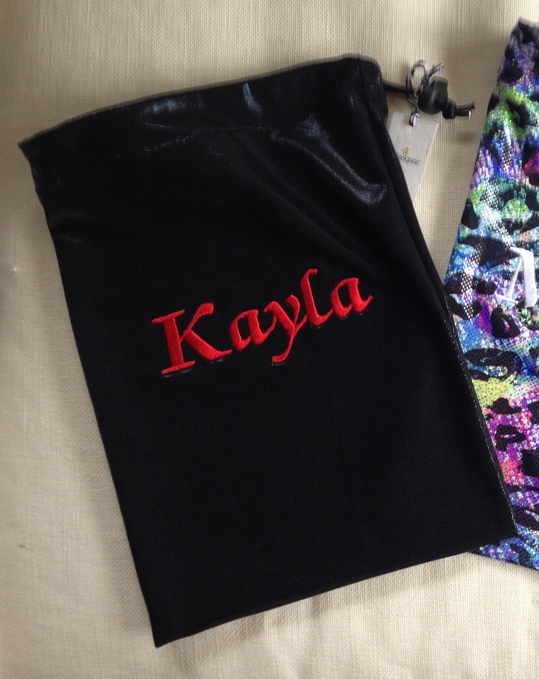 Black Glitter Personalized Gymnastics Grip Bag*custom Gymnast Bags - Etsy