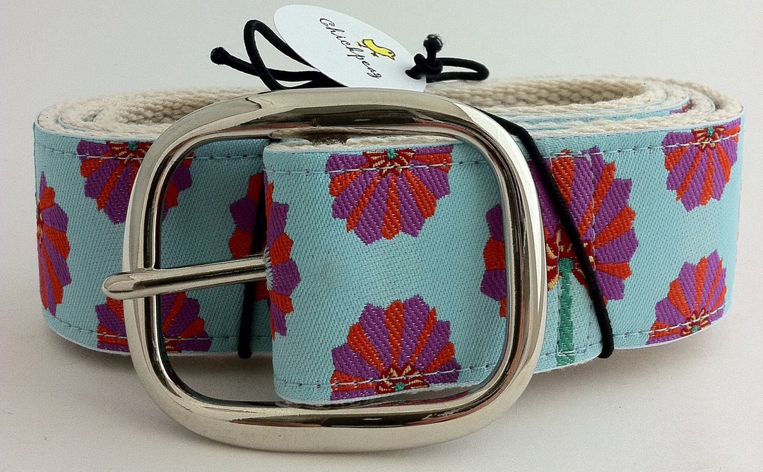 Fields of Blue Ribbon Belt With Pin Buckle - Etsy
