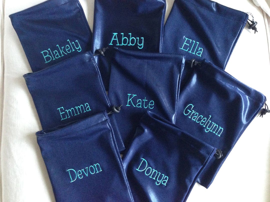 Gymnastics Grip Bag*custom Gymnast Bags: Personalized Navy Blue Glitter ...