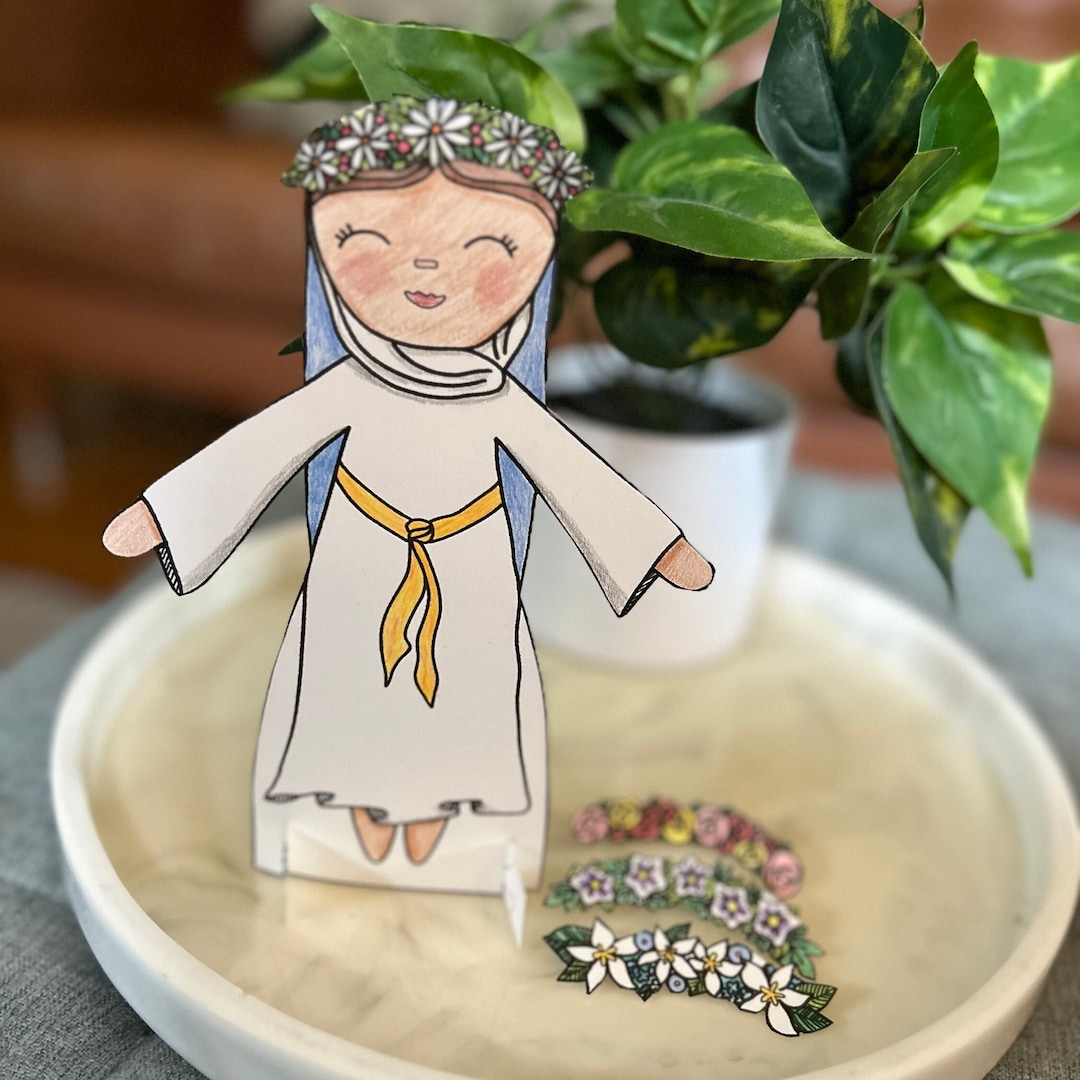May Crowning - Paper Doll - DIGITAL DOWNLOAD - Paper Craft Project - Etsy