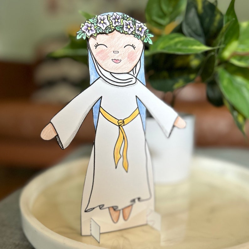 May Crowning - Paper Doll - DIGITAL DOWNLOAD - Paper Craft Project - Etsy