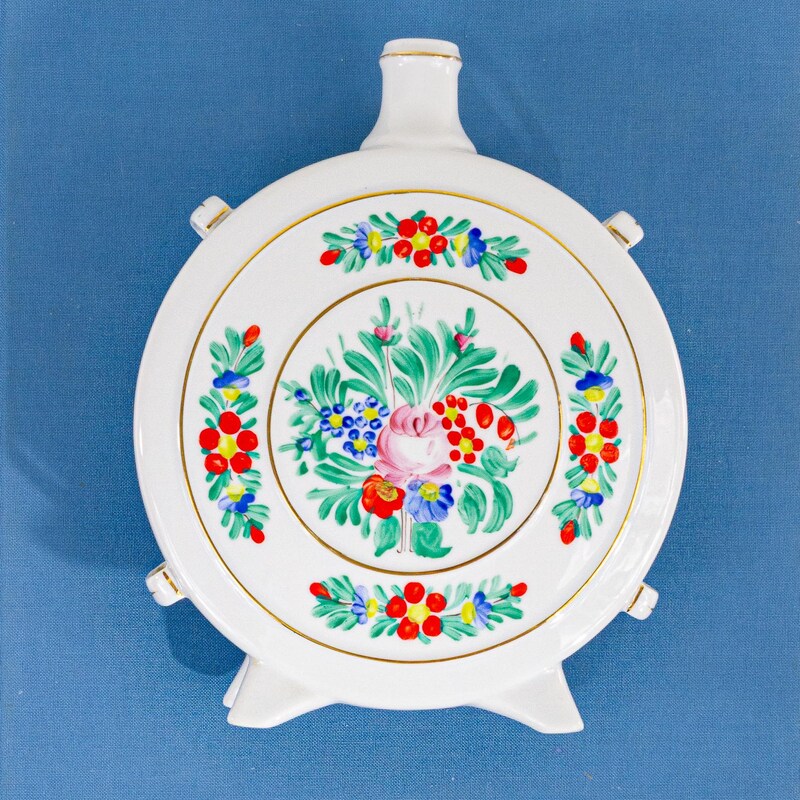 Hungarian Porcelain Flask - Etsy