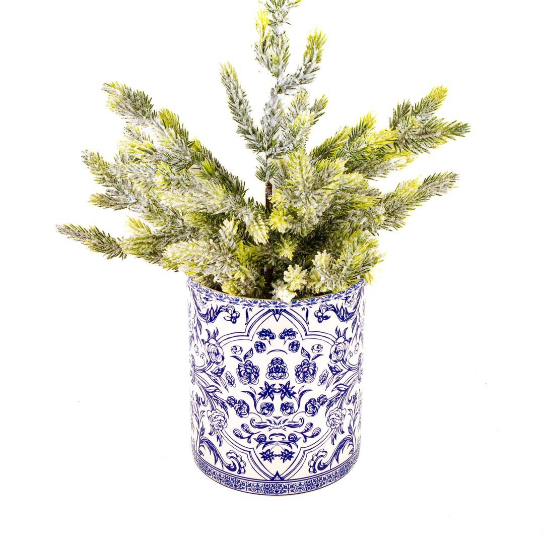 Blue and White Porcelain Planter, French Toile Chinoiserie Design - Etsy