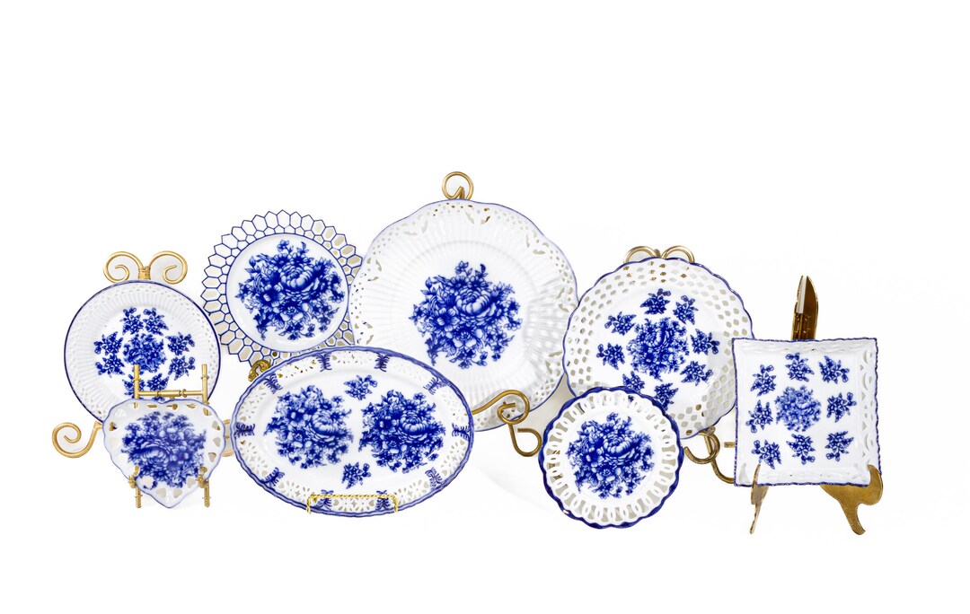 Stunning Blue & White Chinoiserie Plates | Instant Gallery Wall Decor ...