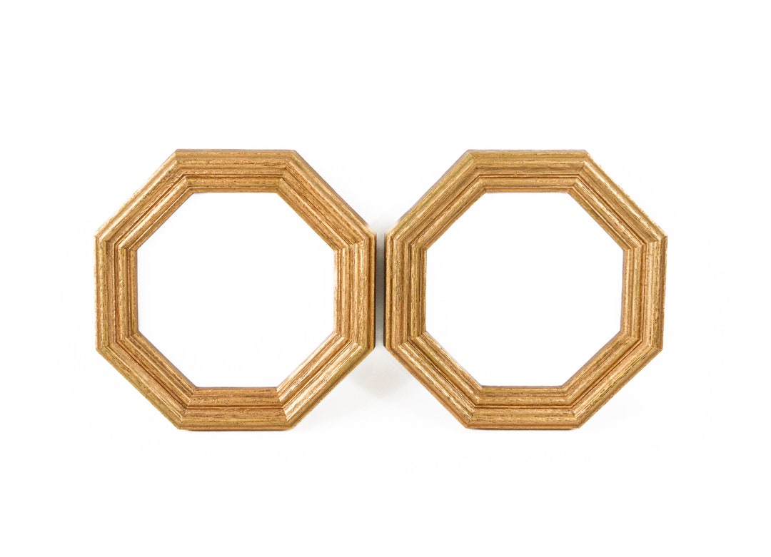 Vintage Syroco Gold Octagonal Frames With Glass - Etsy