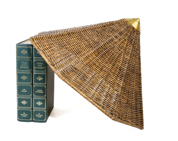 Rattan Lamp Shade, Cone Pendant Lamp Shade, Woven Pendant Light, Rattan ...