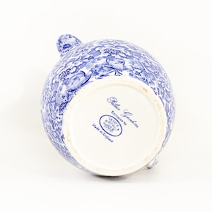 Laura Ashley Blue and White Chintz Water Pitcher Vase - Etsy