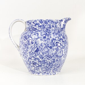 Laura Ashley Blue and White Chintz Water Pitcher Vase - Etsy