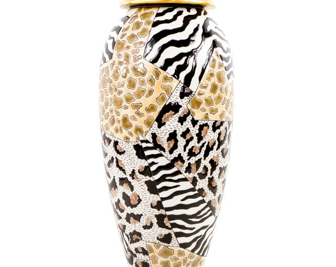 Cheetah, Zebra and Leopard Table Lamp, Safari Porcelain Lamp, - Etsy