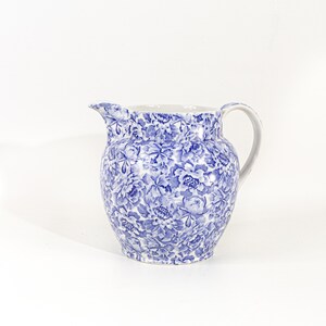 Laura Ashley Blue and White Chintz Water Pitcher Vase - Etsy