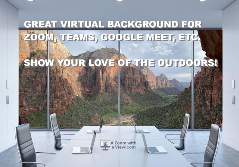 Zoom Virtual Backgrounds Landscapes National Parks Zion Scouts Lookout ...
