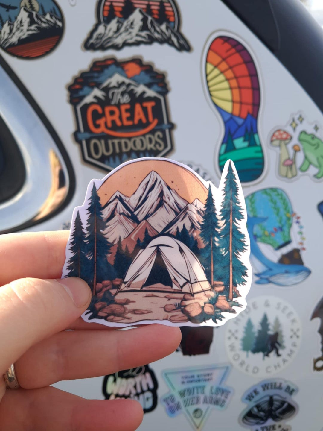 Camping Themed Sticker for Nature Lovers and Camping Enthusiast. - Etsy
