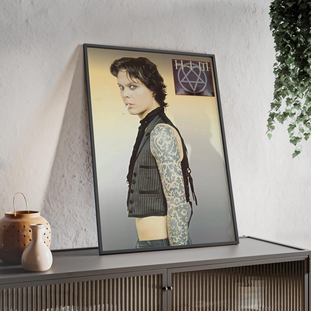 Him's Ville Valo Rare Poster HD Version, HIM Heartagram, His Infernal ...