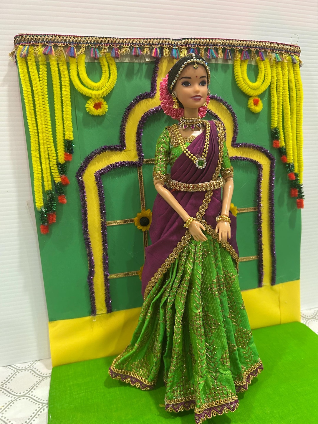 Traditional Indian Style Half Saree Doll. Half Saree Dolls. Indian Doll ...