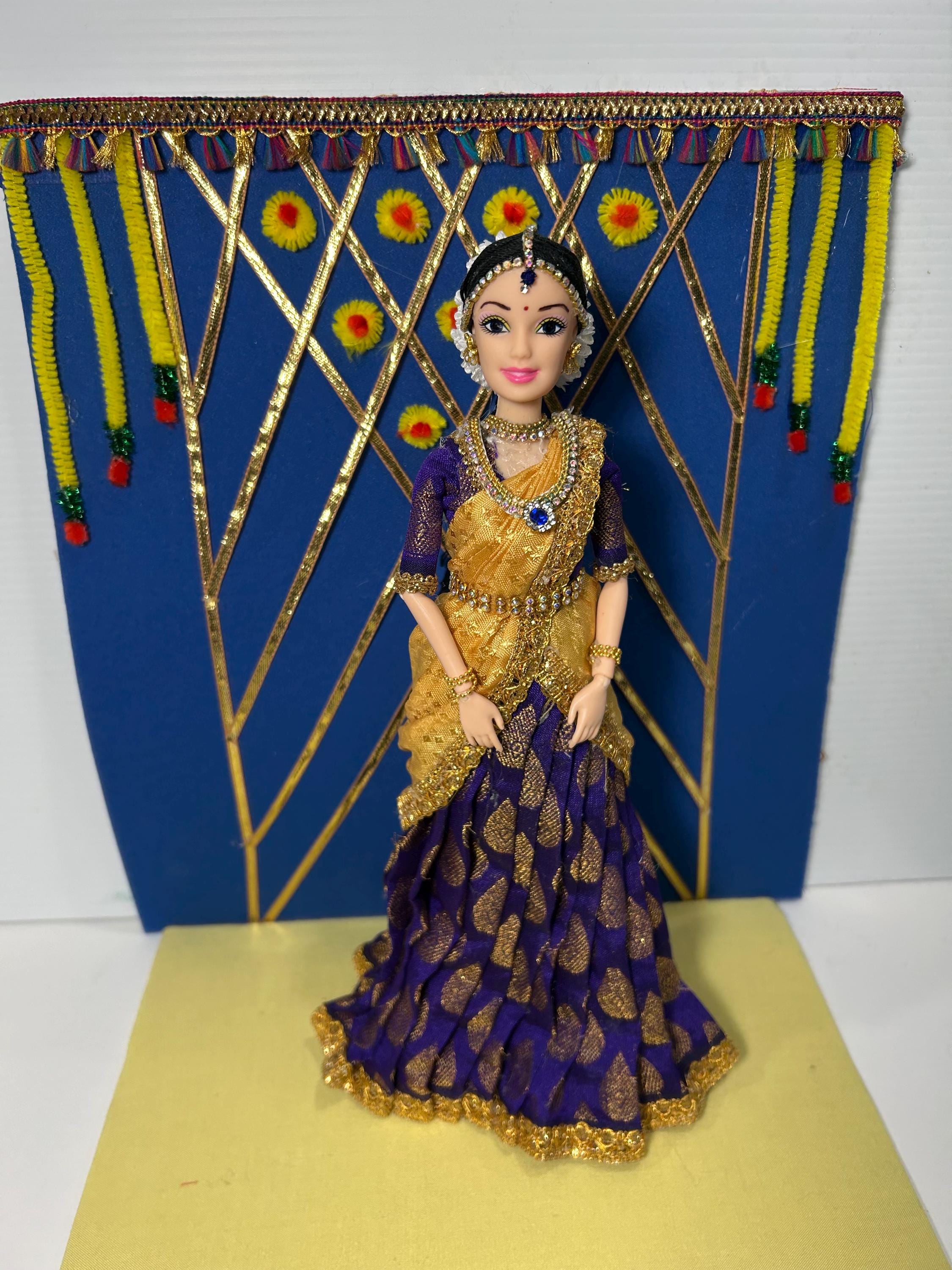 Traditional Indian Style Half Saree Doll for Sale. Half Saree Dolls ...