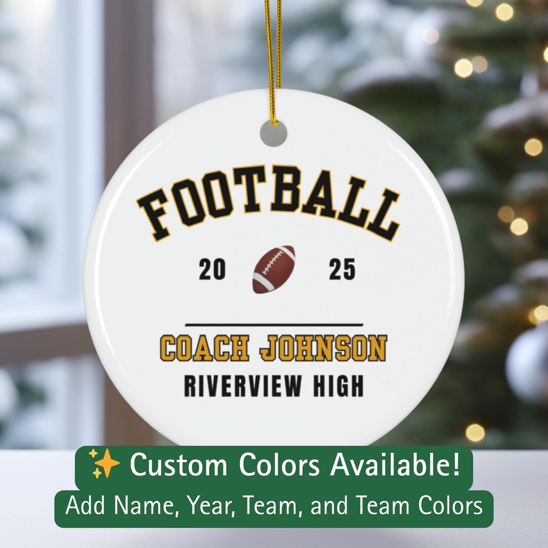Personalized Football Coach Ornament: 2026 Football Christmas Gift ...