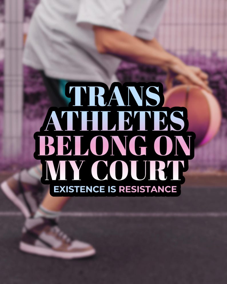 Trans Athletes Belong in Sports Diecut Sticker - Etsy