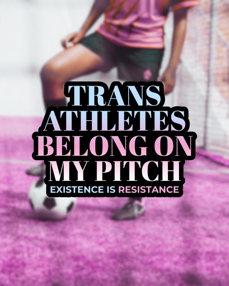 Trans Athletes Belong in Sports Diecut Sticker - Etsy