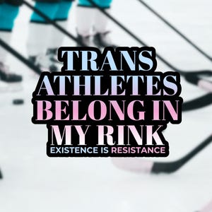 Trans Athletes Belong in Sports Diecut Sticker - Etsy