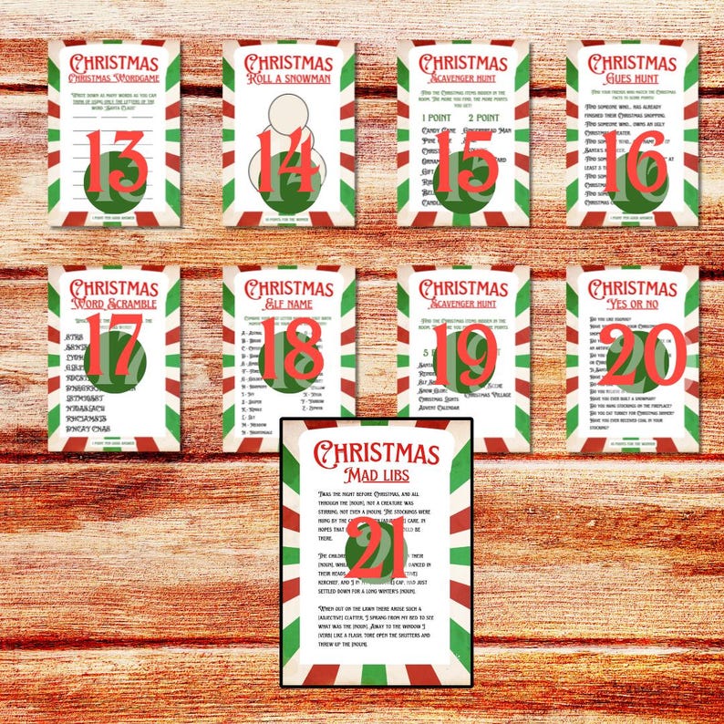 Printable Christmas Game Bundle Fun Xmas Party Games & Family Trivia ...