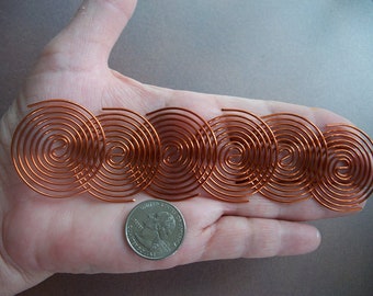 12 Large Copper Coils 1 & 1/2 Inch Large SBB Coils for Orgone Making ...