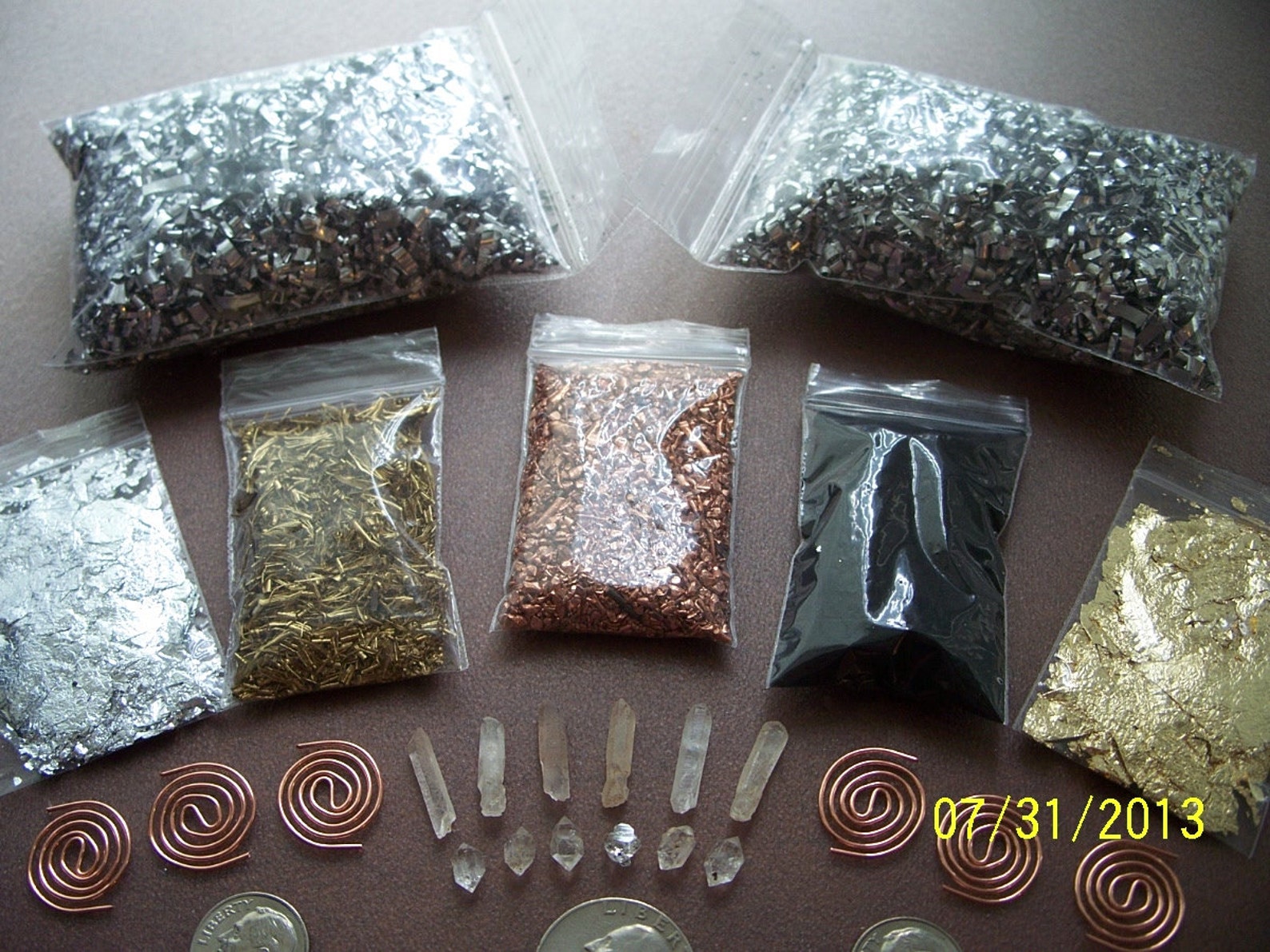 Orgone Making Supplies Kit for 6 Small Orgone Projects - Crystals, All ...