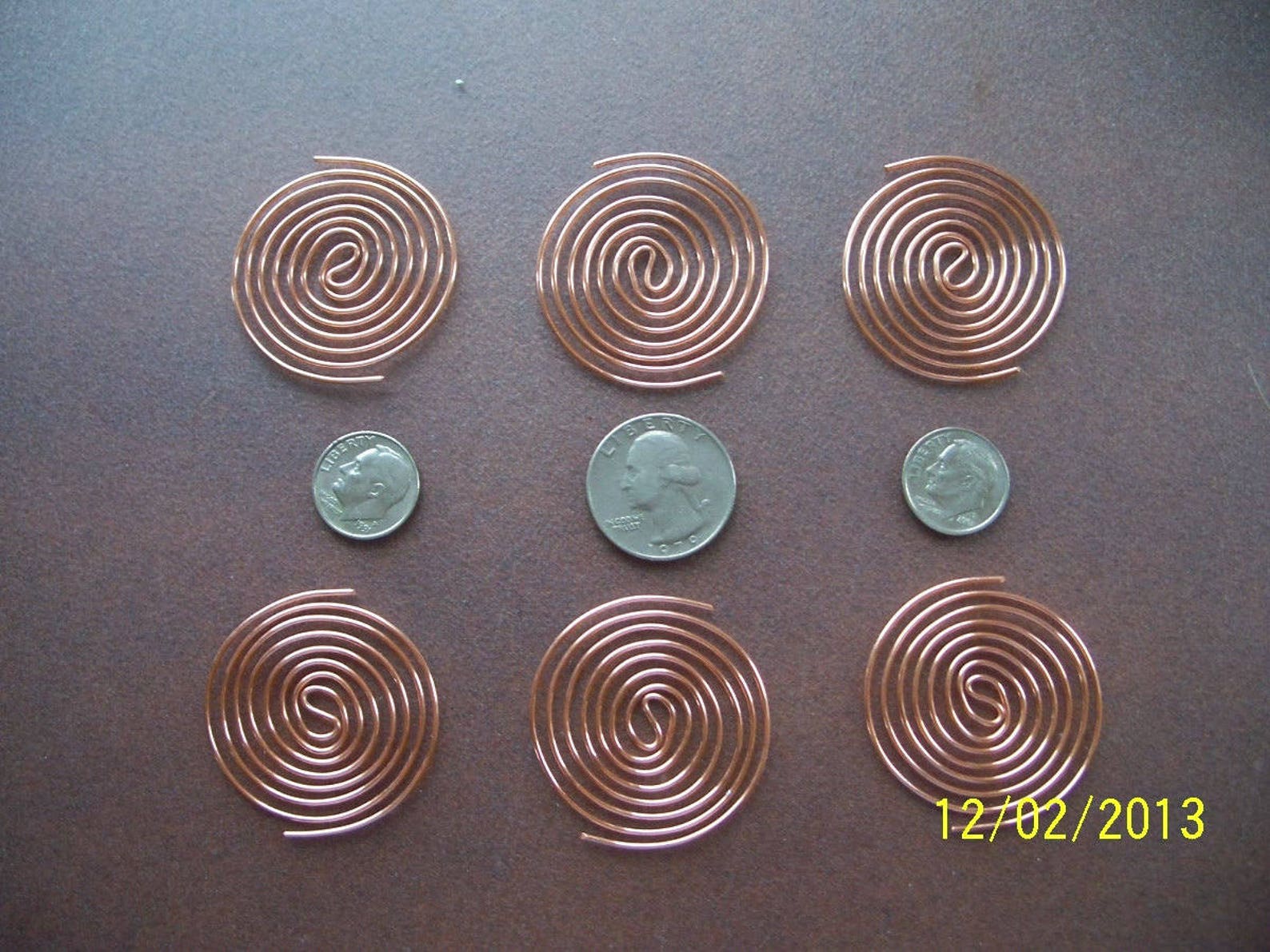 12 Large Copper Coils - 1 & 1/2 Inch Large SBB Coils for Orgone Making ...