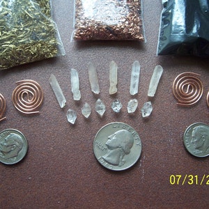 Orgone Making Supplies Kit for 6 Small Orgone Projects - Crystals, All ...