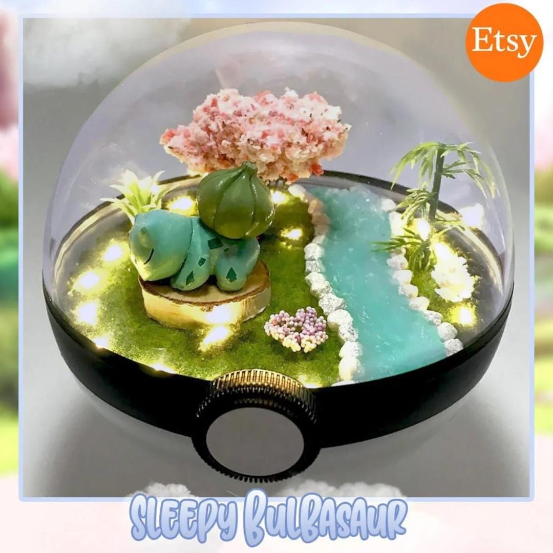 Bulbasaur Pokemon Terrarium / Pokemoncards / Pokemon Birthday Supplies ...