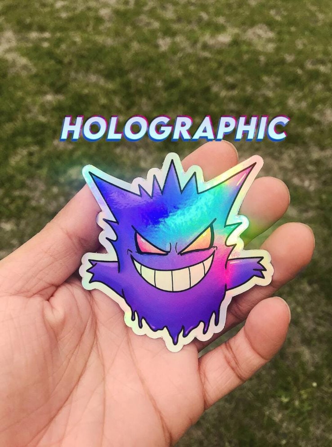 Gengar HOLOGRAPHIC Sticker Vinyl Pokemon Stickers Stickers Laptop ...